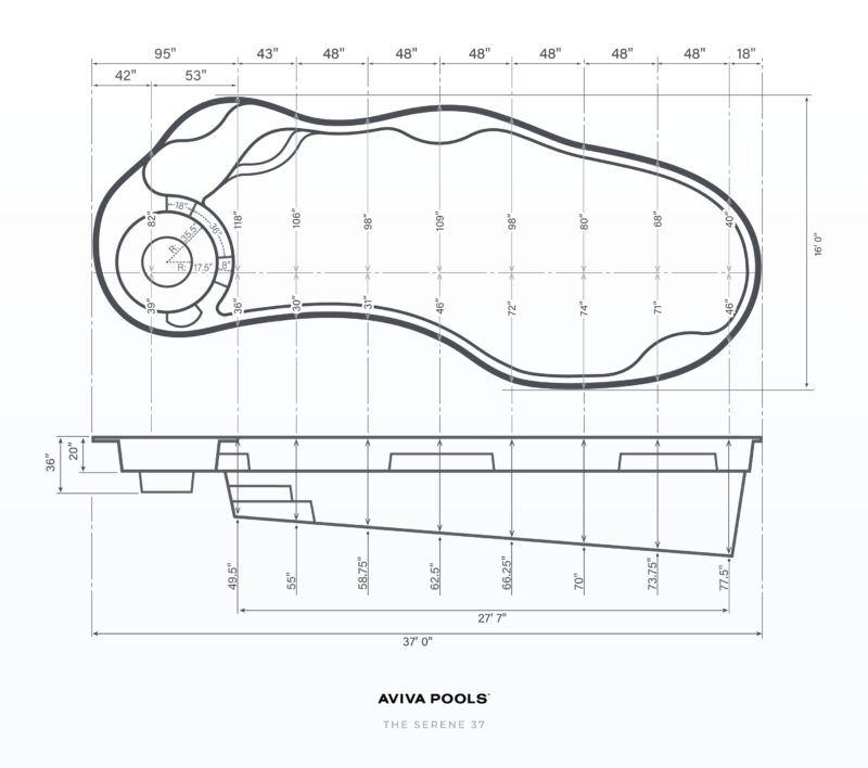 The Serene - Inground Fiberglass Pool Design - Aquamarine Pools